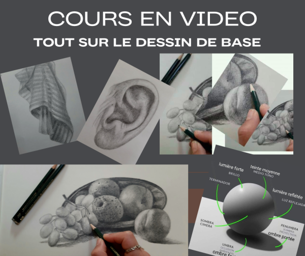 FORMATION:Tout sur le dessin de base 1 - Anne BOUR ART